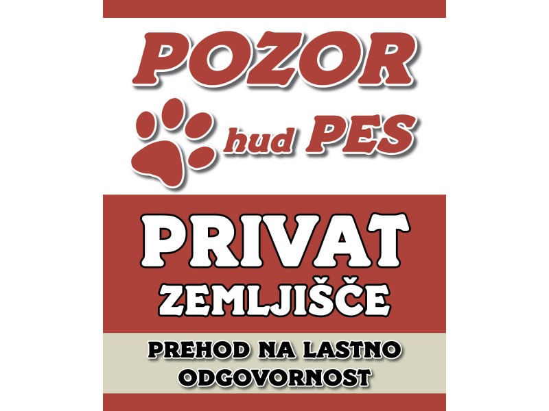 POZOR PES PRIVAT